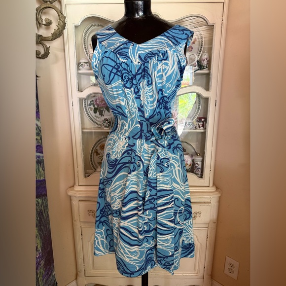 Lilly Pulitzer | Dresses | Lilly Pulitzer Nadia Dress Beach Club Blue ...